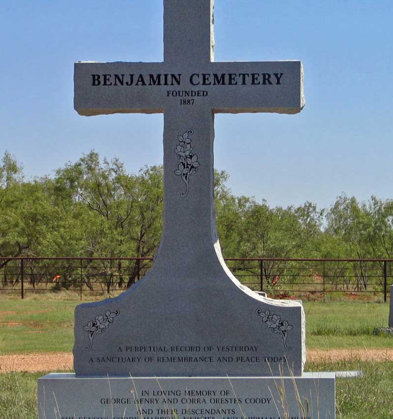 Benjamin Cemetery, Benjamin, Knox, TX, USA: A Bisbee Family History